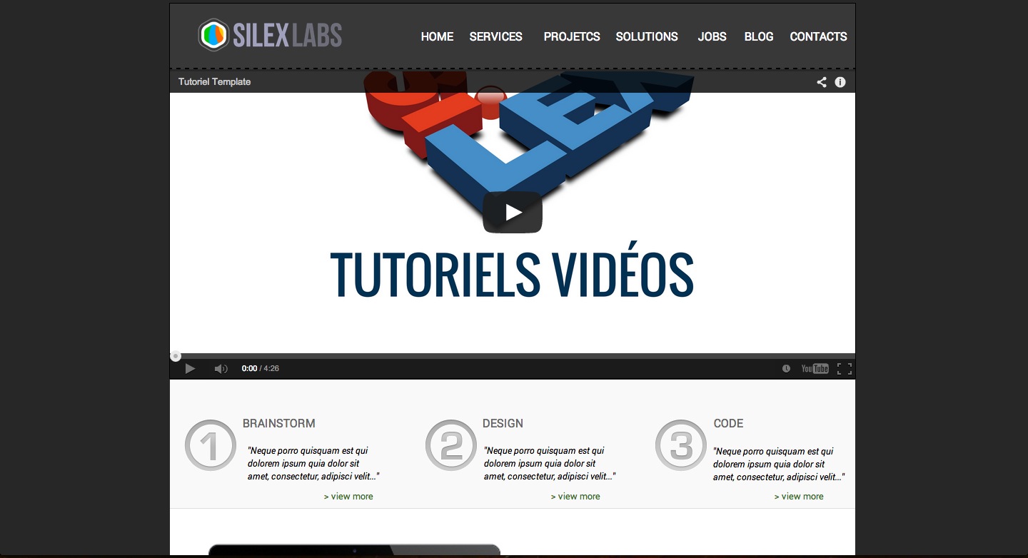 Réalisez vos sites encore plus facilement grace à nos templates SILEX